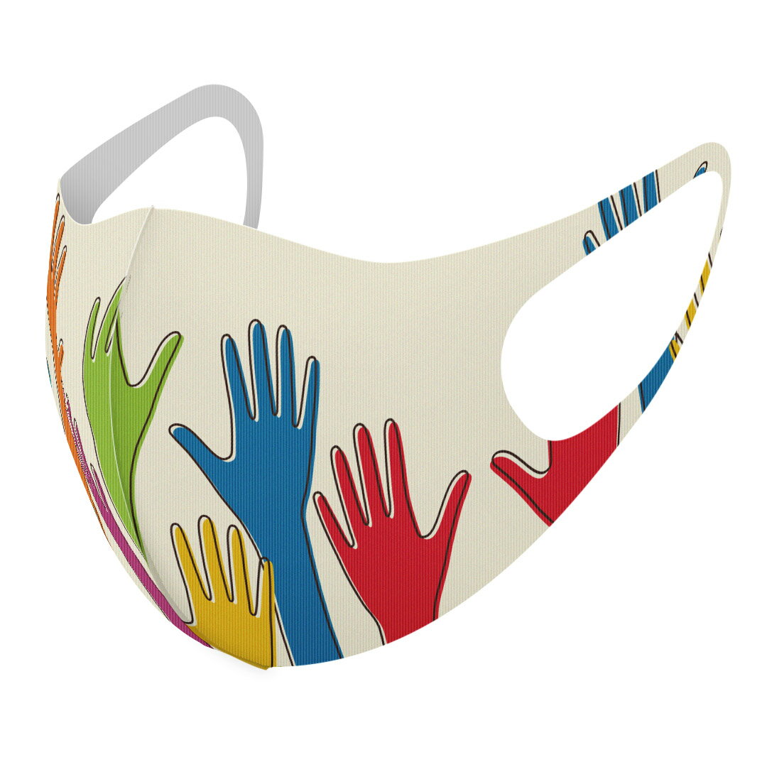 商品特徴・洗って繰り返し使える デザインマスク 2枚セット・素材：ポリエステル　サラサラとした肌触りで通気性がよく、呼吸も苦しくなりにくい・3D立体構造で伸縮性もあるので、顔にしっかりフィットして耳が痛くなりにくい・専用の高精細転写プリンタ...