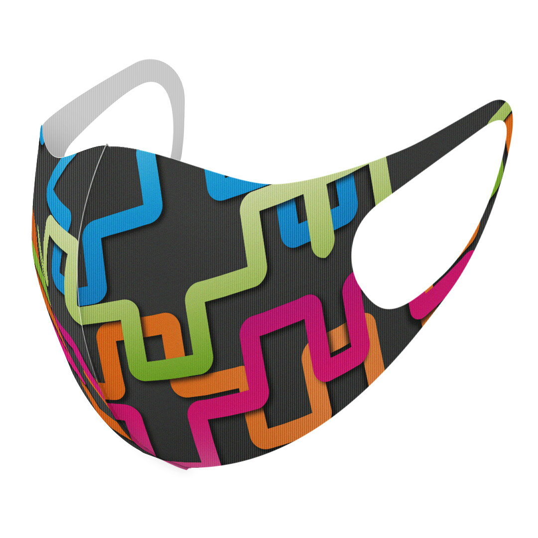 商品特徴・洗って繰り返し使える デザインマスク 2枚セット・素材：ポリエステル　サラサラとした肌触りで通気性がよく、呼吸も苦しくなりにくい・3D立体構造で伸縮性もあるので、顔にしっかりフィットして耳が痛くなりにくい・専用の高精細転写プリンタ...