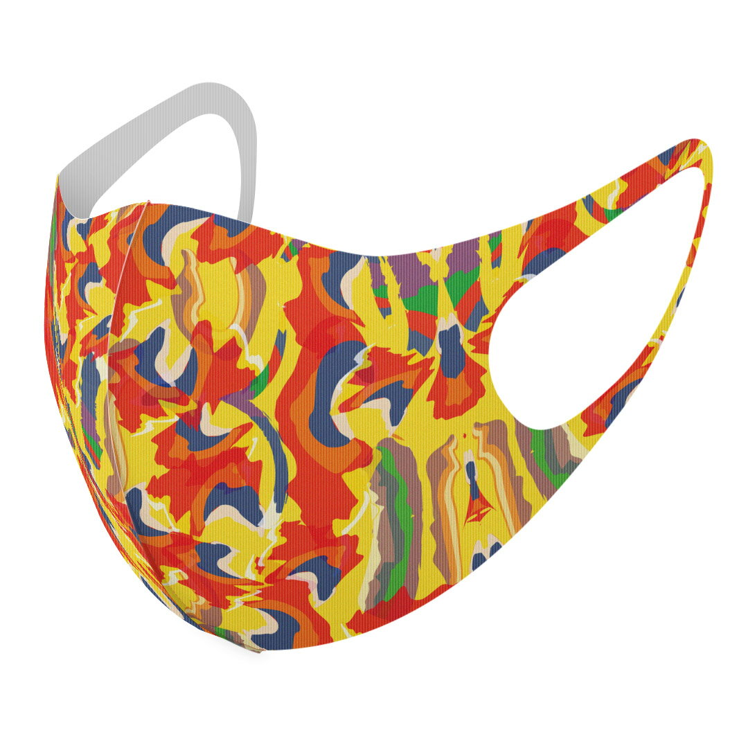 商品特徴・洗って繰り返し使える デザインマスク 2枚セット・素材：ポリエステル　サラサラとした肌触りで通気性がよく、呼吸も苦しくなりにくい・3D立体構造で伸縮性もあるので、顔にしっかりフィットして耳が痛くなりにくい・専用の高精細転写プリンタ...