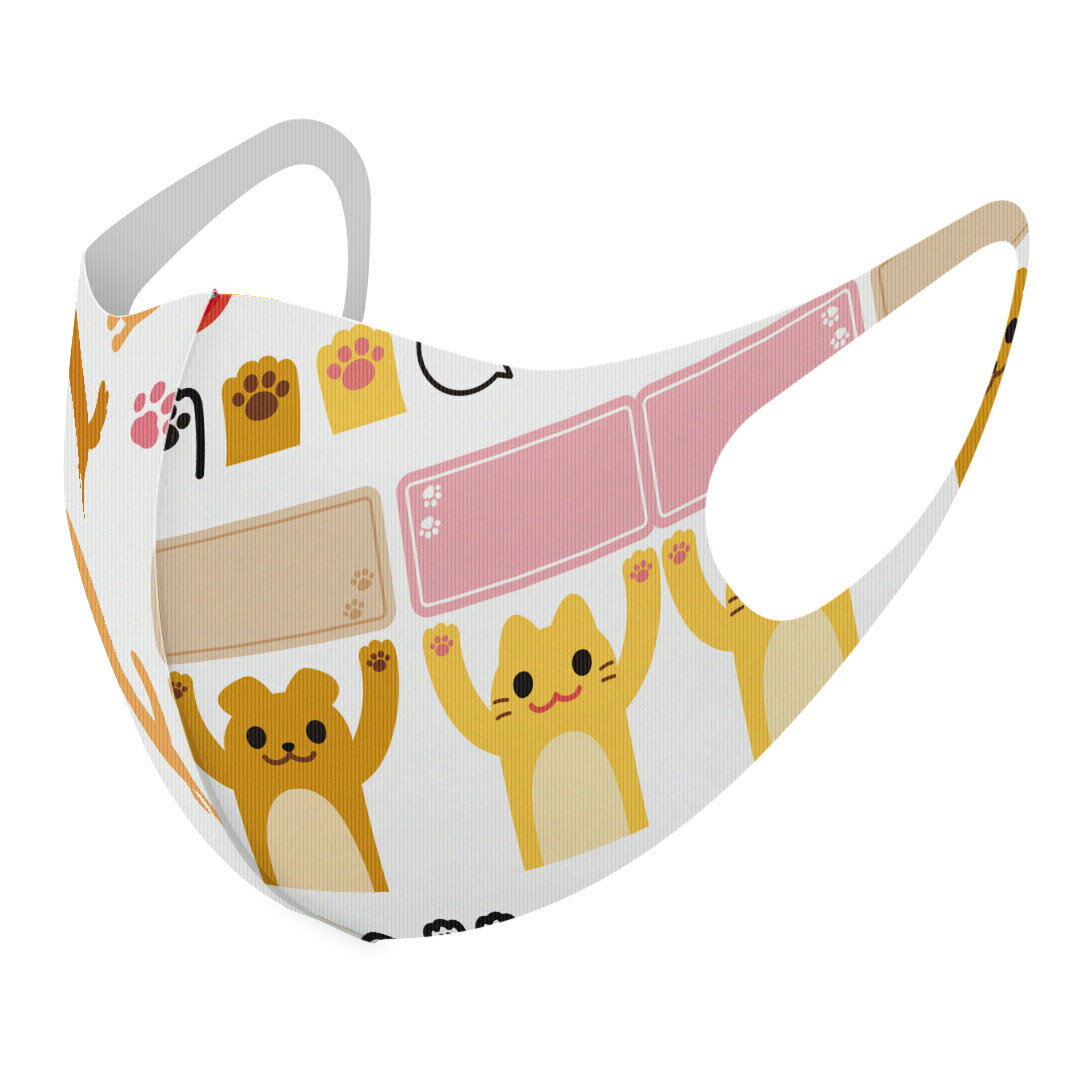 商品特徴・洗って繰り返し使える デザインマスク 2枚セット・素材：ポリエステル　サラサラとした肌触りで通気性がよく、呼吸も苦しくなりにくい・3D立体構造で伸縮性もあるので、顔にしっかりフィットして耳が痛くなりにくい・専用の高精細転写プリンタ...