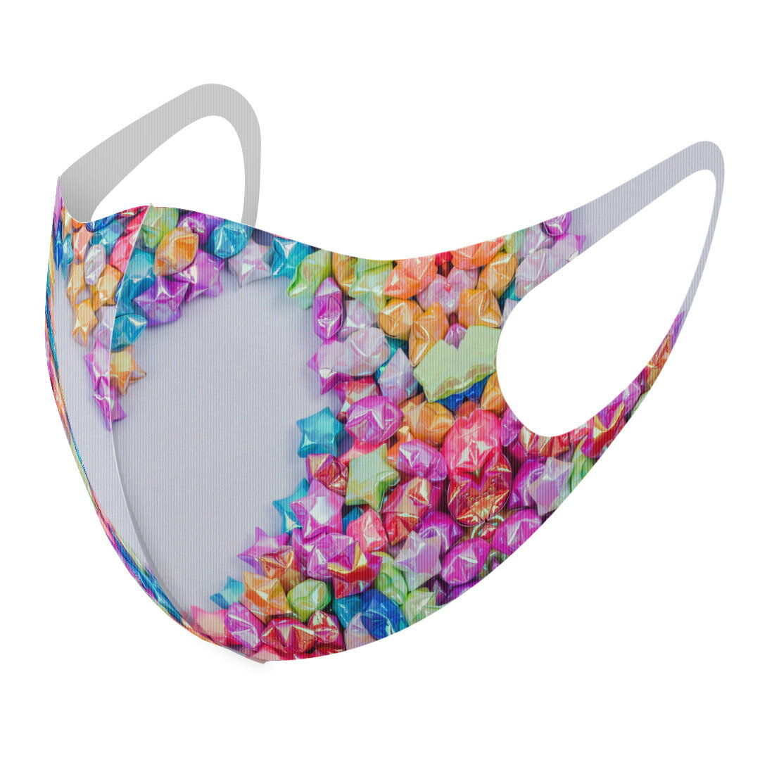 商品特徴・洗って繰り返し使える デザインマスク 2枚セット・素材：ポリエステル　サラサラとした肌触りで通気性がよく、呼吸も苦しくなりにくい・3D立体構造で伸縮性もあるので、顔にしっかりフィットして耳が痛くなりにくい・専用の高精細転写プリンタ...