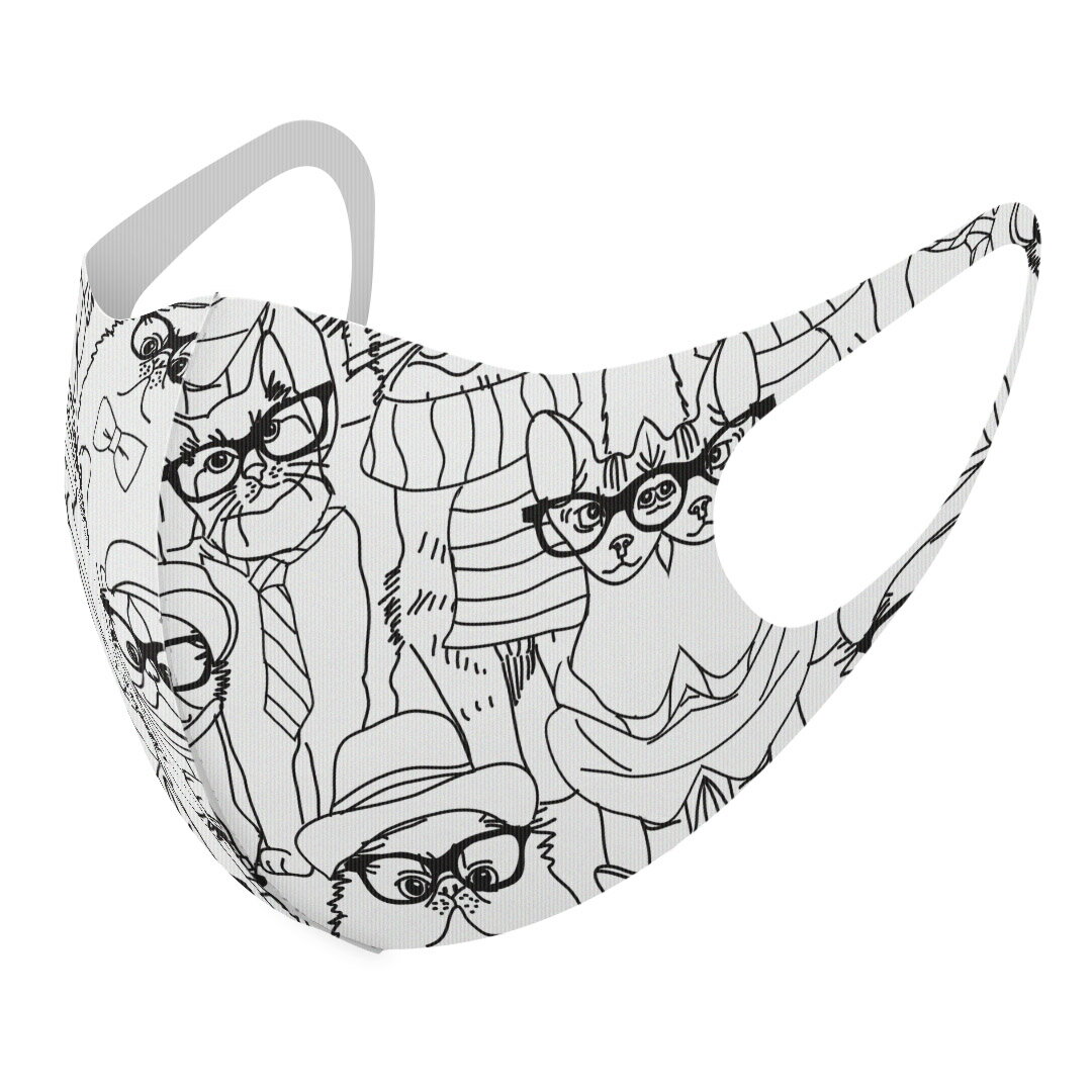 商品特徴・洗って繰り返し使える デザインマスク 2枚セット・素材：ポリエステル　サラサラとした肌触りで通気性がよく、呼吸も苦しくなりにくい・3D立体構造で伸縮性もあるので、顔にしっかりフィットして耳が痛くなりにくい・専用の高精細転写プリンタ...