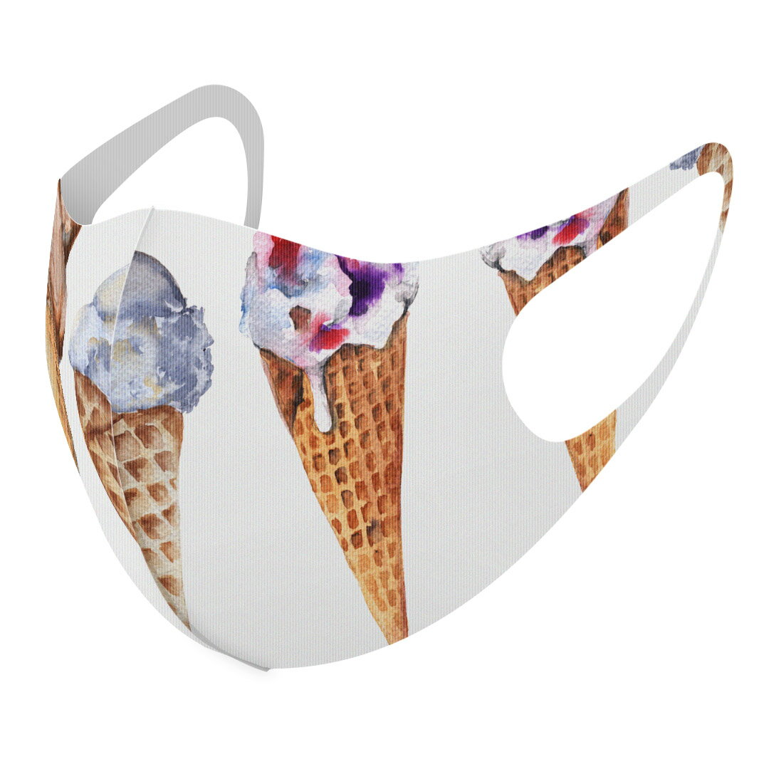 商品特徴・洗って繰り返し使える デザインマスク 2枚セット・素材：ポリエステル　サラサラとした肌触りで通気性がよく、呼吸も苦しくなりにくい・3D立体構造で伸縮性もあるので、顔にしっかりフィットして耳が痛くなりにくい・専用の高精細転写プリンタ...