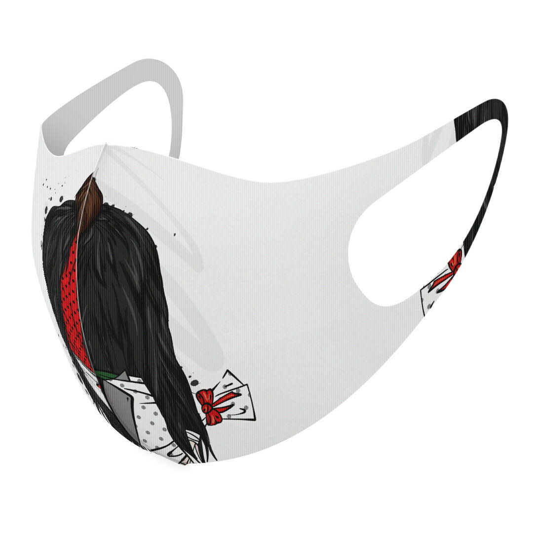 商品特徴・洗って繰り返し使える デザインマスク 2枚セット・素材：ポリエステル　サラサラとした肌触りで通気性がよく、呼吸も苦しくなりにくい・3D立体構造で伸縮性もあるので、顔にしっかりフィットして耳が痛くなりにくい・専用の高精細転写プリンタ...