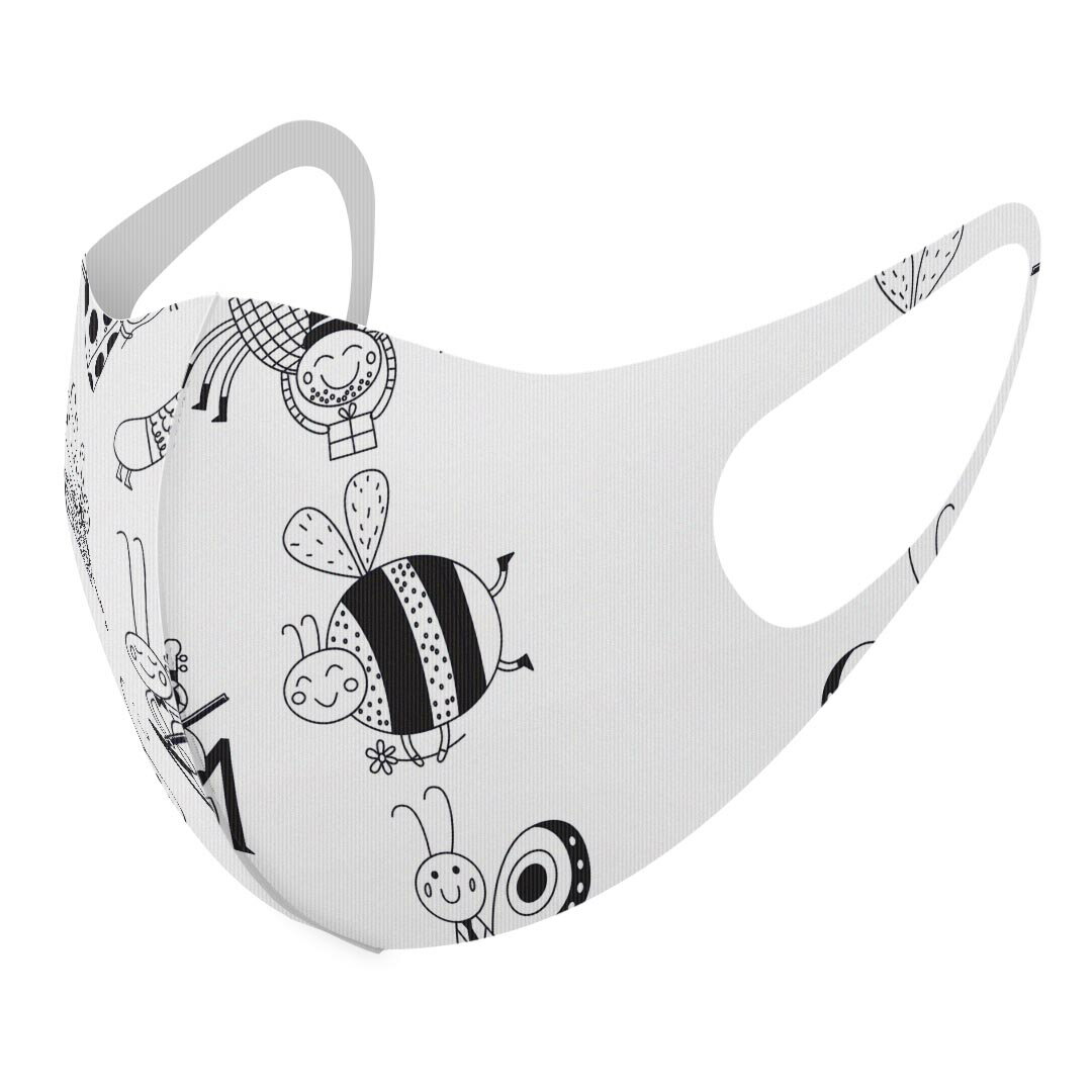 商品特徴・洗って繰り返し使える デザインマスク 2枚セット・素材：ポリエステル　サラサラとした肌触りで通気性がよく、呼吸も苦しくなりにくい・3D立体構造で伸縮性もあるので、顔にしっかりフィットして耳が痛くなりにくい・専用の高精細転写プリンタ...