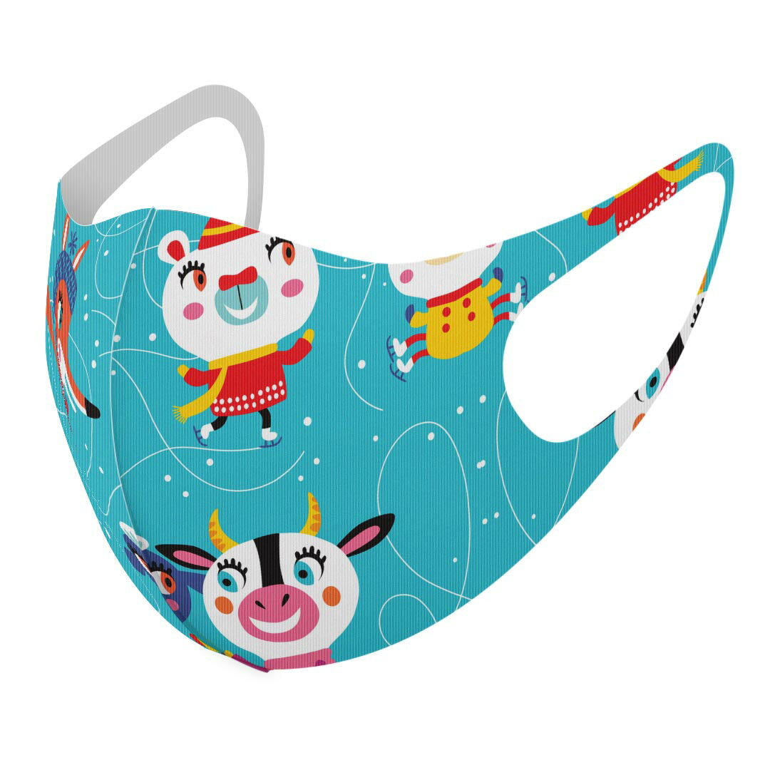 商品特徴・洗って繰り返し使える デザインマスク 2枚セット・素材：ポリエステル　サラサラとした肌触りで通気性がよく、呼吸も苦しくなりにくい・3D立体構造で伸縮性もあるので、顔にしっかりフィットして耳が痛くなりにくい・専用の高精細転写プリンタ...