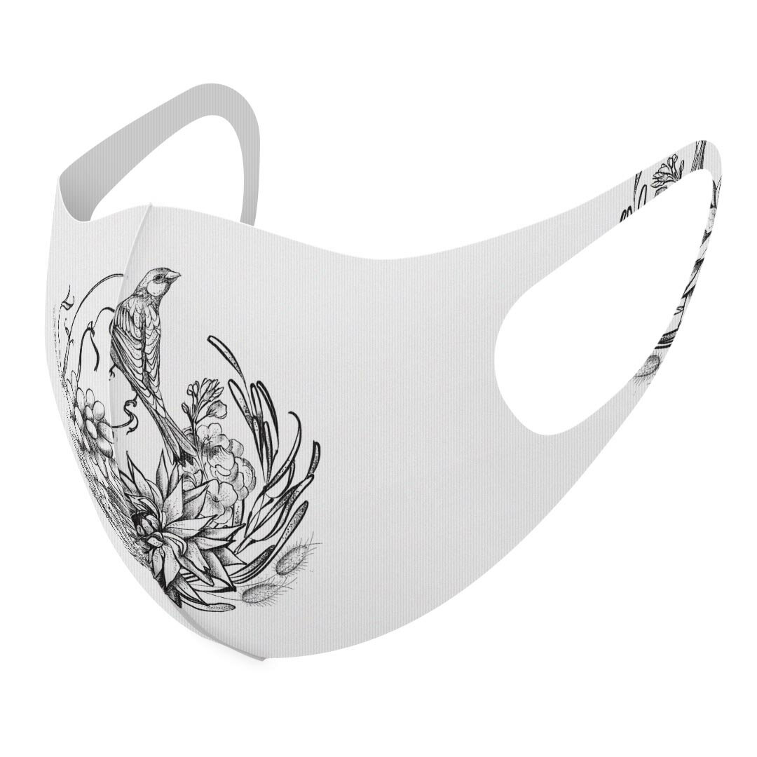 商品特徴・洗って繰り返し使える デザインマスク 2枚セット・素材：ポリエステル　サラサラとした肌触りで通気性がよく、呼吸も苦しくなりにくい・3D立体構造で伸縮性もあるので、顔にしっかりフィットして耳が痛くなりにくい・専用の高精細転写プリンタ...