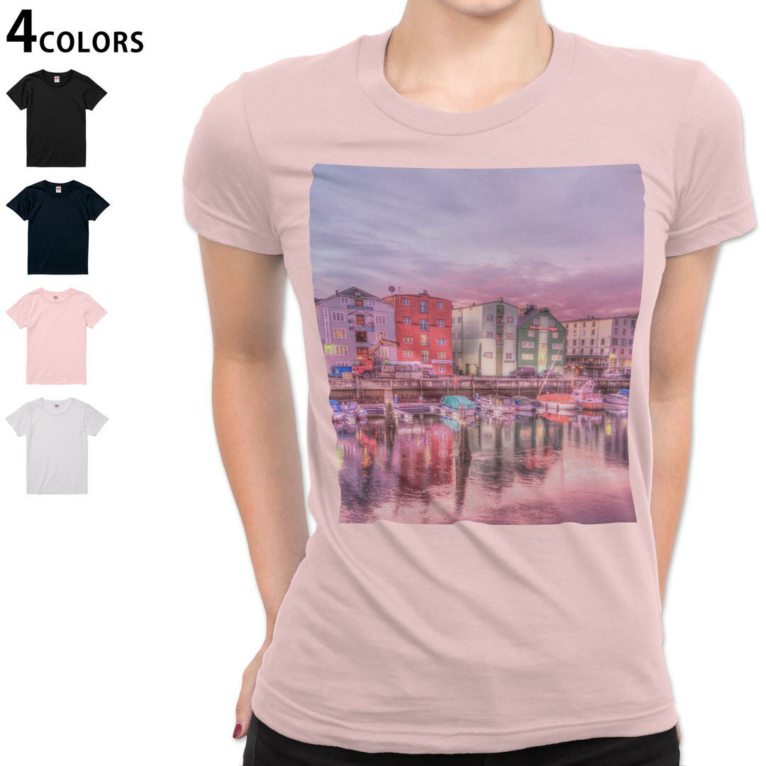 選べる4カラー tシャツ レディース 半袖 デザイン S M L Tシャツ ティーシャツ T shirt ベビーピンク ネイビ ブラック ホワイト▼画像をクリックで拡大▼ ブラック ホワイト ネイビー ベビーピンク ※ブラック・ネイビーは印...