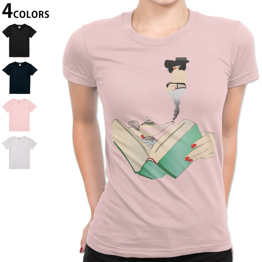 選べる4カラー tシャツ レディース 半袖 デザイン S M L Tシャツ ティーシャツ T shirt ベビーピンク ネイビ ブラック ホワイト▼画像をクリックで拡大▼ ブラック ホワイト ネイビー ベビーピンク ※ブラック・ネイビーは印...