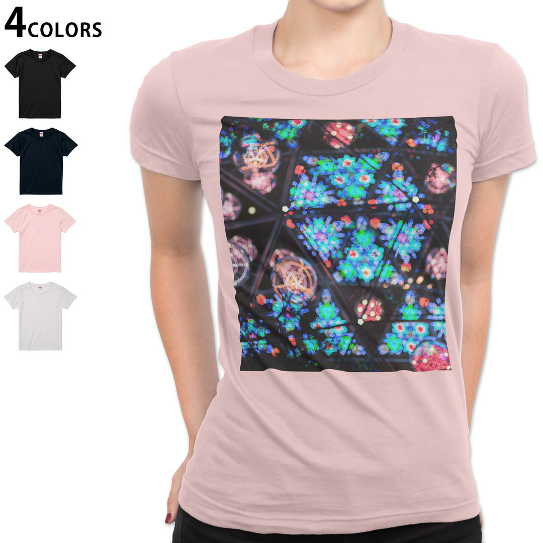 選べる4カラー tシャツ レディース 半袖 デザイン S M L Tシャツ ティーシャツ T shirt ベビーピンク ネイビ ブラック ホワイト▼画像をクリックで拡大▼ ブラック ホワイト ネイビー ベビーピンク ※ブラック・ネイビーは印...
