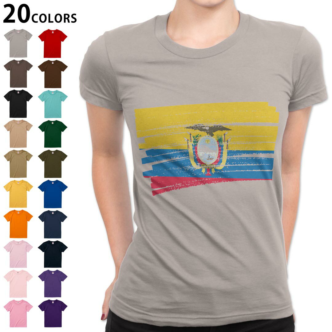 選べる20カラー tシャツ レディース 半袖 デザイン S M L Tシャツ ティーシャツ T shirtライトグレー チャコール ライトベージュ サンドカーキ バナナ オレンジ ライトピン ベビーピンク ピンク レッド ダークブラウン ア...