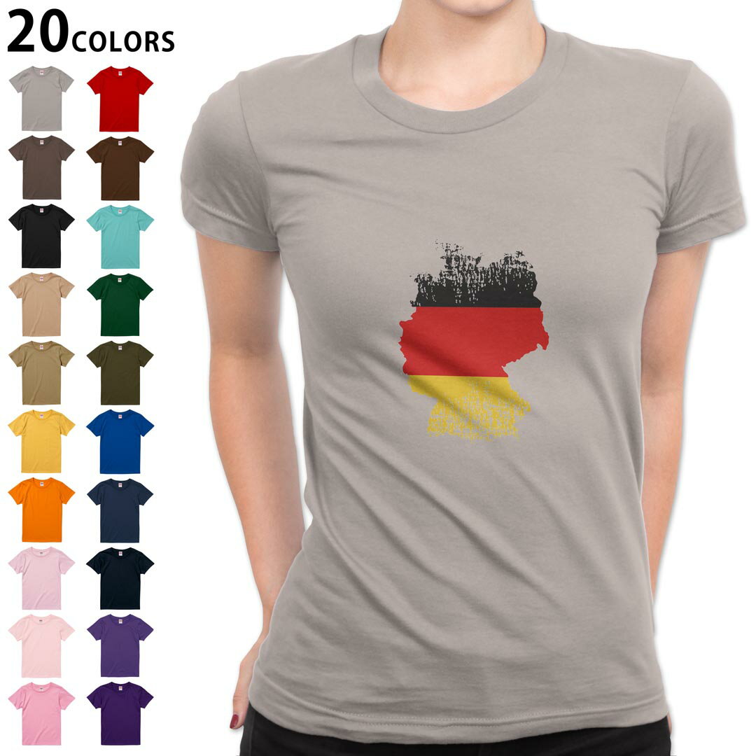 選べる20カラー tシャツ レディース 半袖 デザイン S M L Tシャツ ティーシャツ T shirtライトグレー チャコール ライトベージュ サンドカーキ バナナ オレンジ ライトピン ベビーピンク ピンク レッド ダークブラウン ア...