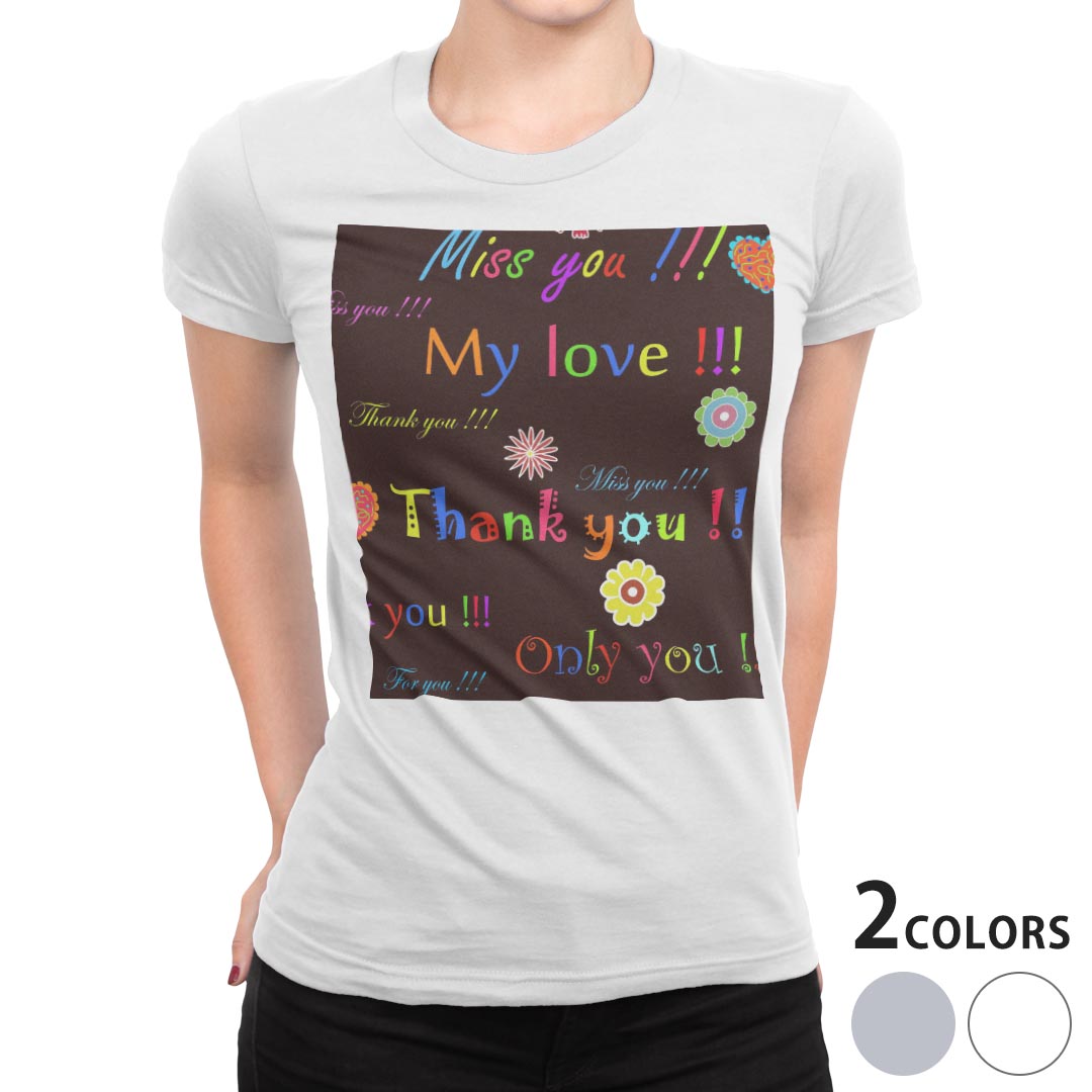 tシャツ レディース 半袖 ホワイト グレー 白　灰色 デザイン S M L XL Tシャツ ティーシャツ T shirt上記で使用したデザインTシャツはこちら▼女性用半袖Tシャツ　ホワイト・グレー全デザインはこちらから▼ ▼女性用半袖Tシ...