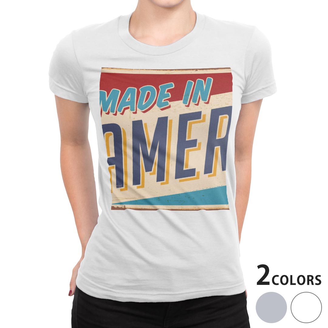 tシャツ レディース 半袖 ホワイト グレー 白　灰色 デザイン S M L XL Tシャツ ティーシャツ T shirt上記で使用したデザインTシャツはこちら▼女性用半袖Tシャツ　ホワイト・グレー全デザインはこちらから▼ ▼女性用半袖Tシ...