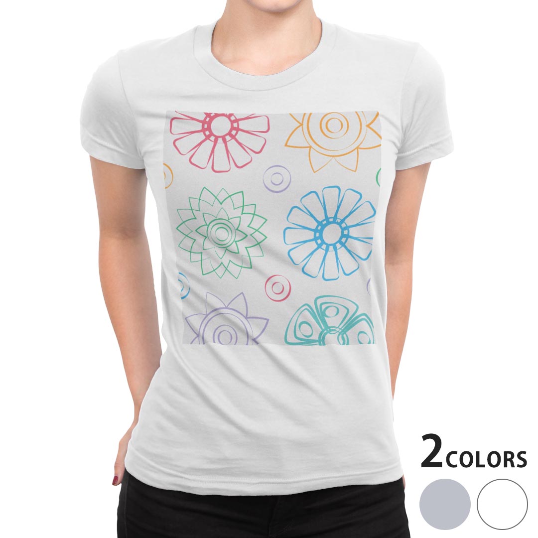 tシャツ レディース 半袖 ホワイト グレー 白　灰色 デザイン S M L XL Tシャツ ティーシャツ T shirt上記で使用したデザインTシャツはこちら▼女性用半袖Tシャツ　ホワイト・グレー全デザインはこちらから▼ ▼女性用半袖Tシ...
