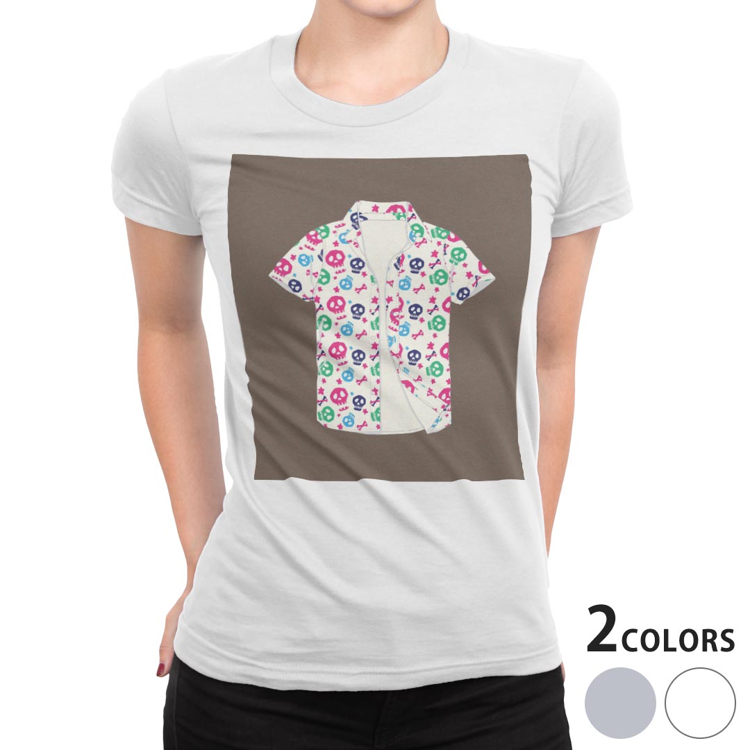 tシャツ レディース 半袖 ホワイト グレー 白　灰色 デザイン S M L XL Tシャツ ティーシャツ T shirt上記で使用したデザインTシャツはこちら▼女性用半袖Tシャツ　ホワイト・グレー全デザインはこちらから▼ ▼女性用半袖Tシ...