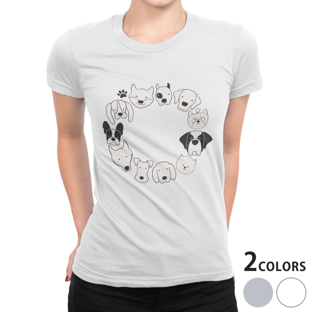 tシャツ レディース 半袖 ホワイト グレー 白　灰色 デザイン S M L XL Tシャツ ティーシャツ T shirt上記で使用したデザインTシャツはこちら▼女性用半袖Tシャツ　ホワイト・グレー全デザインはこちらから▼ ▼女性用半袖Tシ...