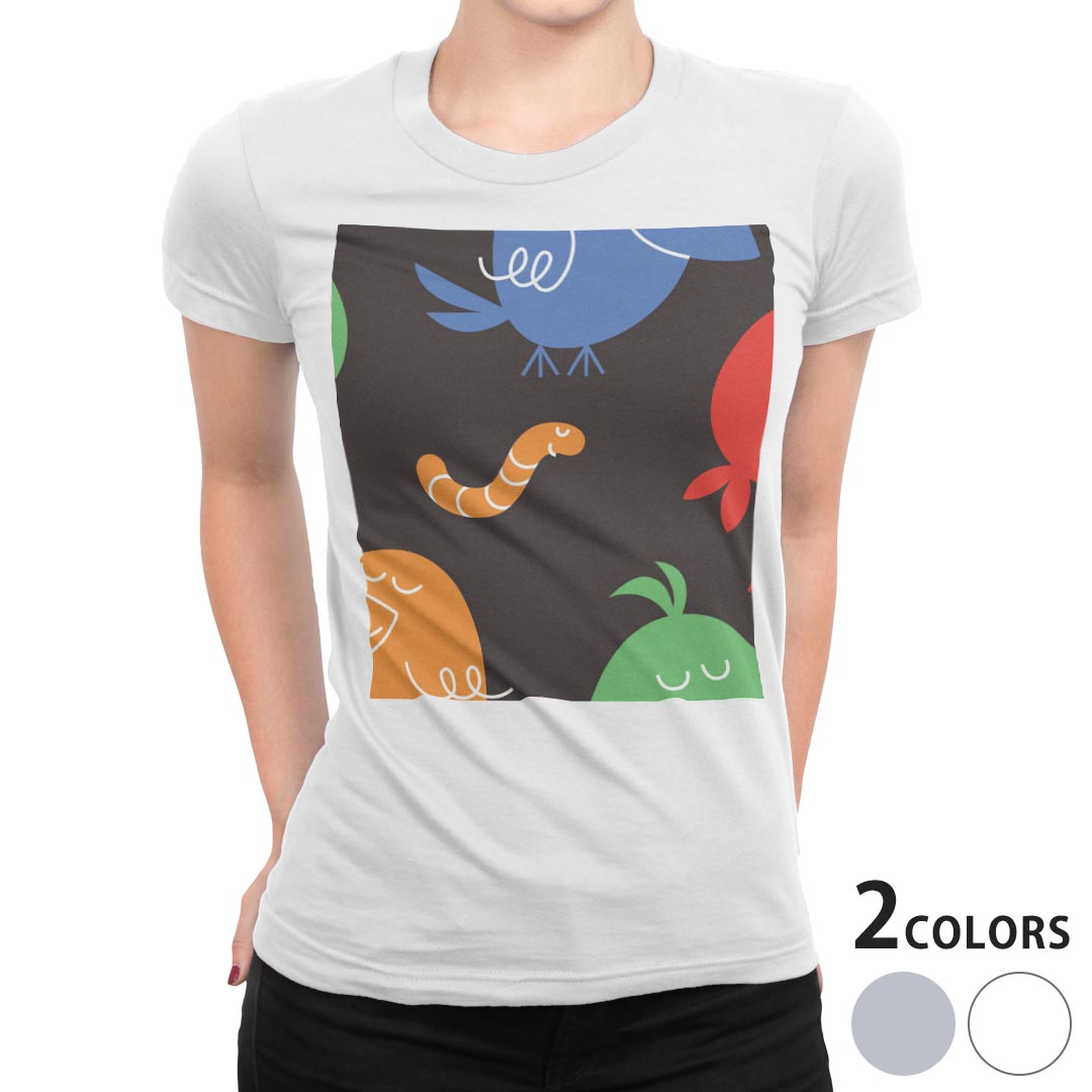 tシャツ レディース 半袖 ホワイト グレー 白　灰色 デザイン S M L XL Tシャツ ティーシャツ T shirt上記で使用したデザインTシャツはこちら▼女性用半袖Tシャツ　ホワイト・グレー全デザインはこちらから▼ ▼女性用半袖Tシ...