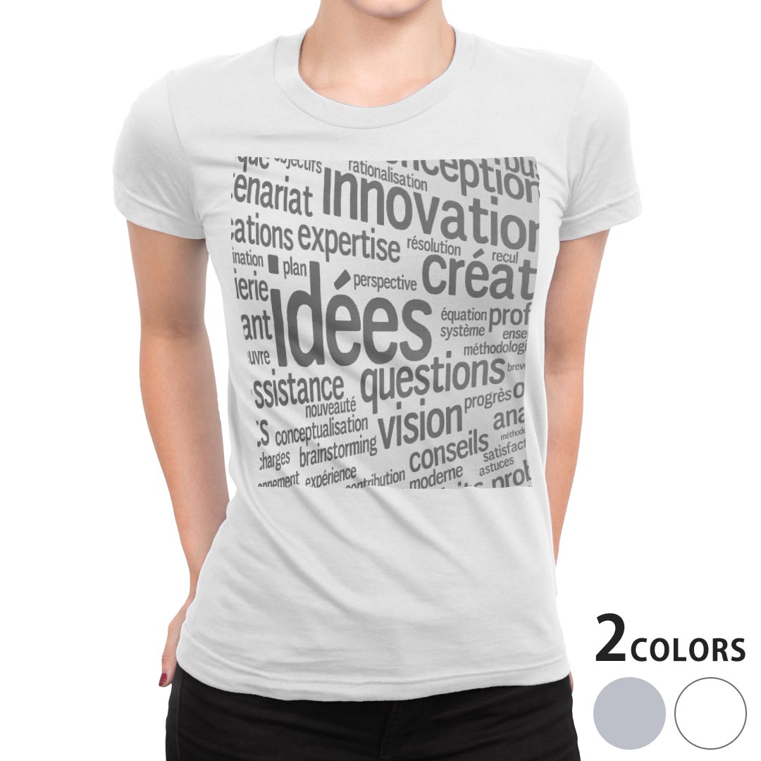 tシャツ レディース 半袖 ホワイト グレー 白　灰色 デザイン S M L XL Tシャツ ティーシャツ T shirt上記で使用したデザインTシャツはこちら▼女性用半袖Tシャツ　ホワイト・グレー全デザインはこちらから▼ ▼女性用半袖Tシ...