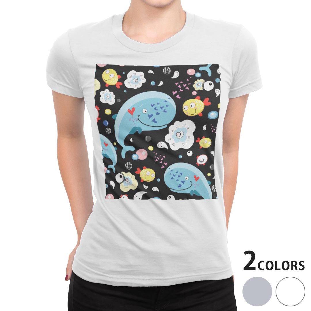 tシャツ レディース 半袖 ホワイト グレー 白　灰色 デザイン S M L XL Tシャツ ティーシャツ T shirt上記で使用したデザインTシャツはこちら▼女性用半袖Tシャツ　ホワイト・グレー全デザインはこちらから▼ ▼女性用半袖Tシ...