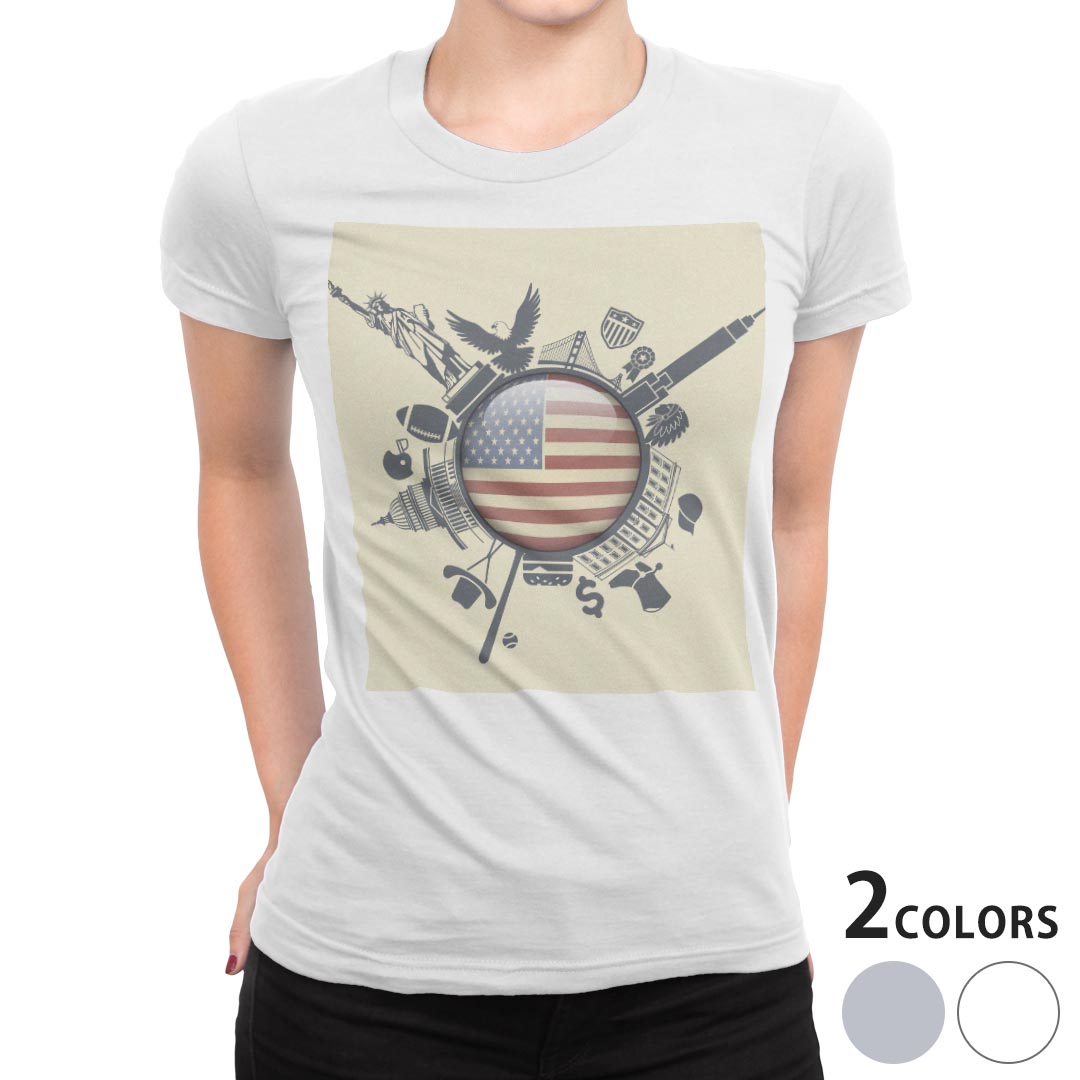 tシャツ レディース 半袖 ホワイト グレー 白　灰色 デザイン S M L XL Tシャツ ティーシャツ T shirt上記で使用したデザインTシャツはこちら▼女性用半袖Tシャツ　ホワイト・グレー全デザインはこちらから▼ ▼女性用半袖Tシ...