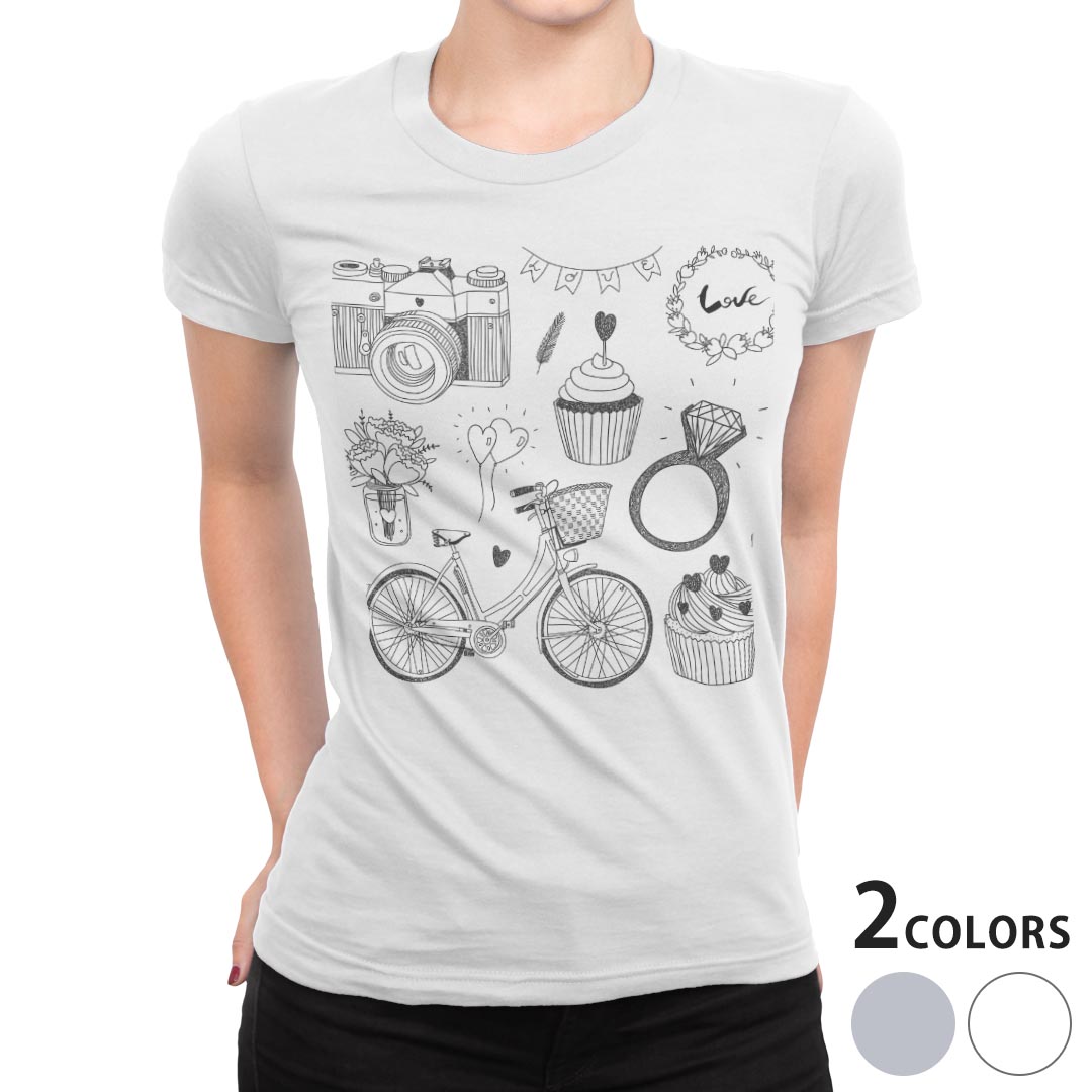 tシャツ レディース 半袖 ホワイト グレー 白　灰色 デザイン S M L XL Tシャツ ティーシャツ T shirt上記で使用したデザインTシャツはこちら▼女性用半袖Tシャツ　ホワイト・グレー全デザインはこちらから▼ ▼女性用半袖Tシ...