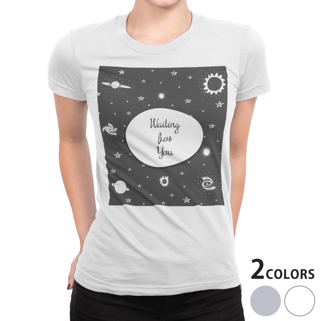 tシャツ レディース 半袖 ホワイト グレー 白　灰色 デザイン S M L XL Tシャツ ティーシャツ T shirt上記で使用したデザインTシャツはこちら▼女性用半袖Tシャツ　ホワイト・グレー全デザインはこちらから▼ ▼女性用半袖Tシ...