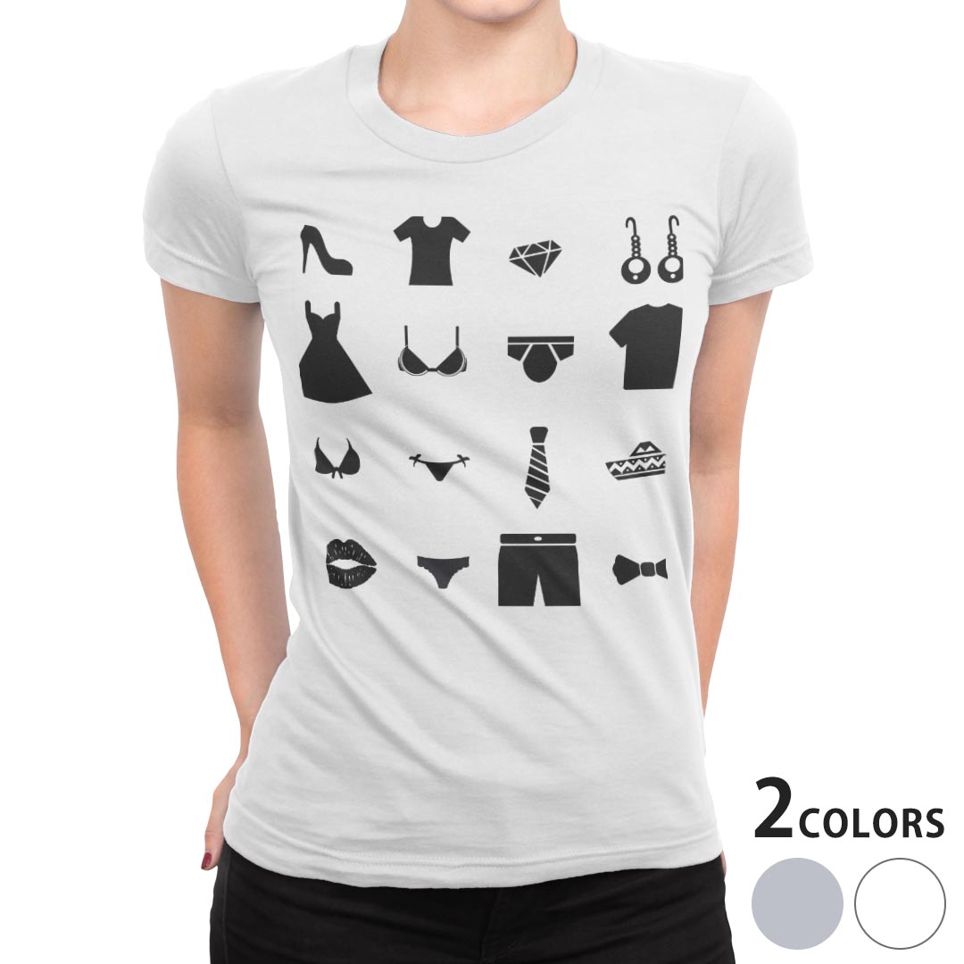tシャツ レディース 半袖 ホワイト グレー 白　灰色 デザイン S M L XL Tシャツ ティーシャツ T shirt上記で使用したデザインTシャツはこちら▼女性用半袖Tシャツ　ホワイト・グレー全デザインはこちらから▼ ▼女性用半袖Tシ...