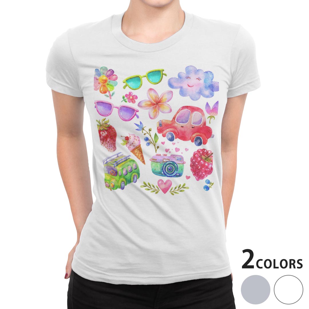tシャツ レディース 半袖 ホワイト グレー 白　灰色 デザイン S M L XL Tシャツ ティーシャツ T shirt上記で使用したデザインTシャツはこちら▼女性用半袖Tシャツ　ホワイト・グレー全デザインはこちらから▼ ▼女性用半袖Tシ...