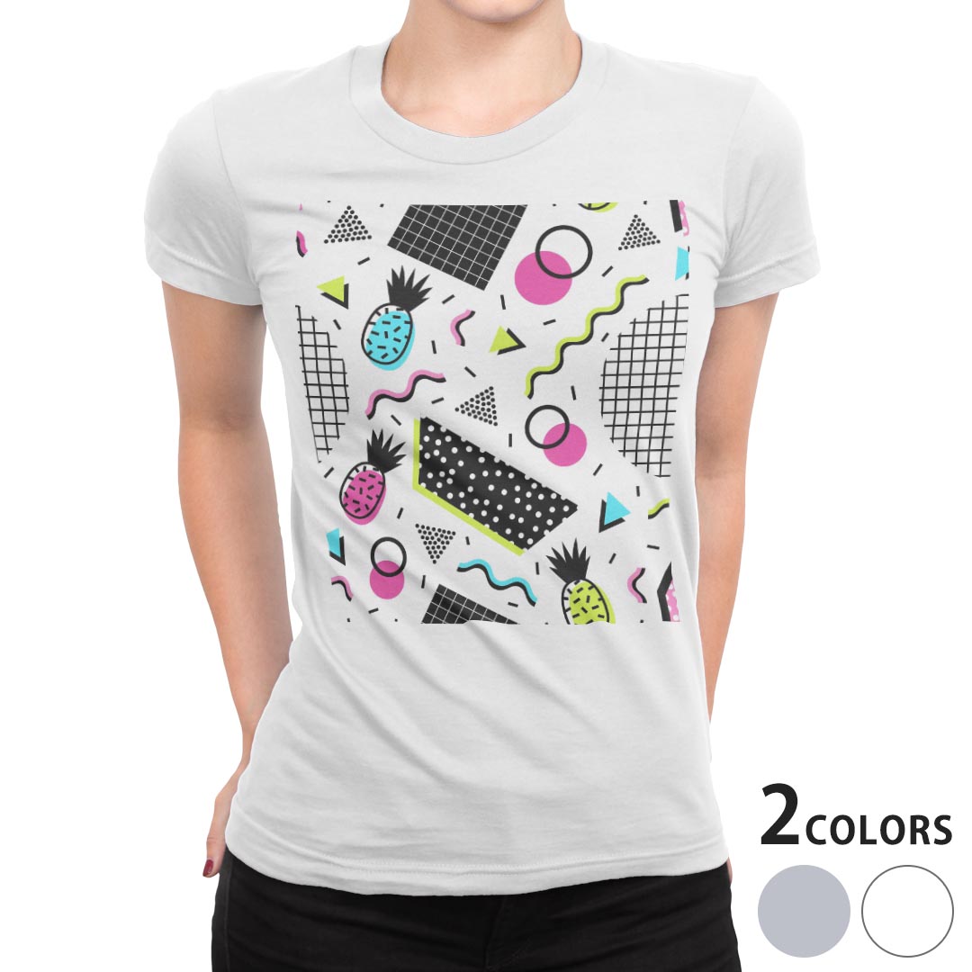 tシャツ レディース 半袖 ホワイト グレー 白　灰色 デザイン S M L XL Tシャツ ティーシャツ T shirt上記で使用したデザインTシャツはこちら▼女性用半袖Tシャツ　ホワイト・グレー全デザインはこちらから▼ ▼女性用半袖Tシ...