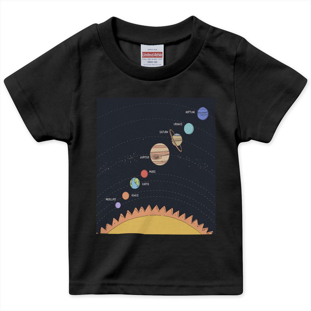 tシャツ キッズ 半袖 黒地 ブラック デザイン 90 100 110 120 130 140 150 Tシャツ ティーシャツ T shirt 上記で使用したデザインTシャツはこちら▼キッズ用Tシャツ　ブラック全デザインはこちらから▼ ▼キ...