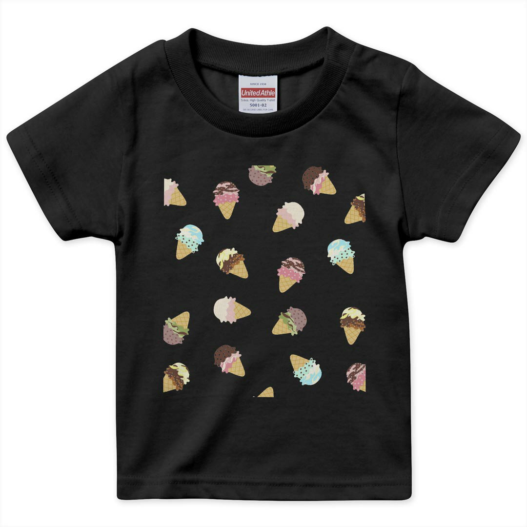 tシャツ キッズ 半袖 黒地 ブラック デザイン 90 100 110 120 130 140 150 Tシャツ ティーシャツ T shirt 上記で使用したデザインTシャツはこちら▼キッズ用Tシャツ　ブラック全デザインはこちらから▼ ▼キ...