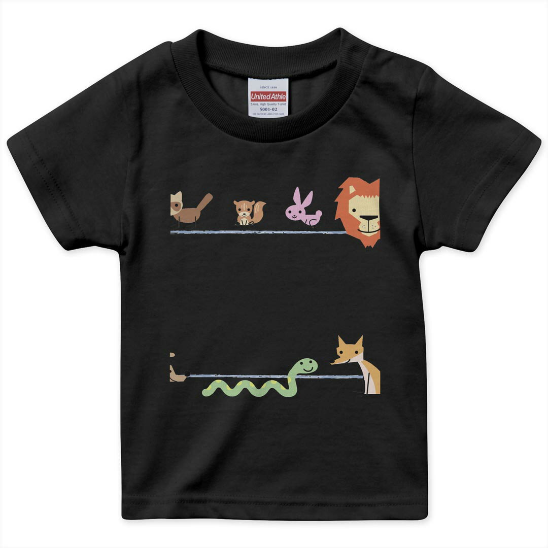 tシャツ キッズ 半袖 黒地 ブラック デザイン 90 100 110 120 130 140 150 Tシャツ ティーシャツ T shirt 上記で使用したデザインTシャツはこちら▼キッズ用Tシャツ　ブラック全デザインはこちらから▼ ▼キ...