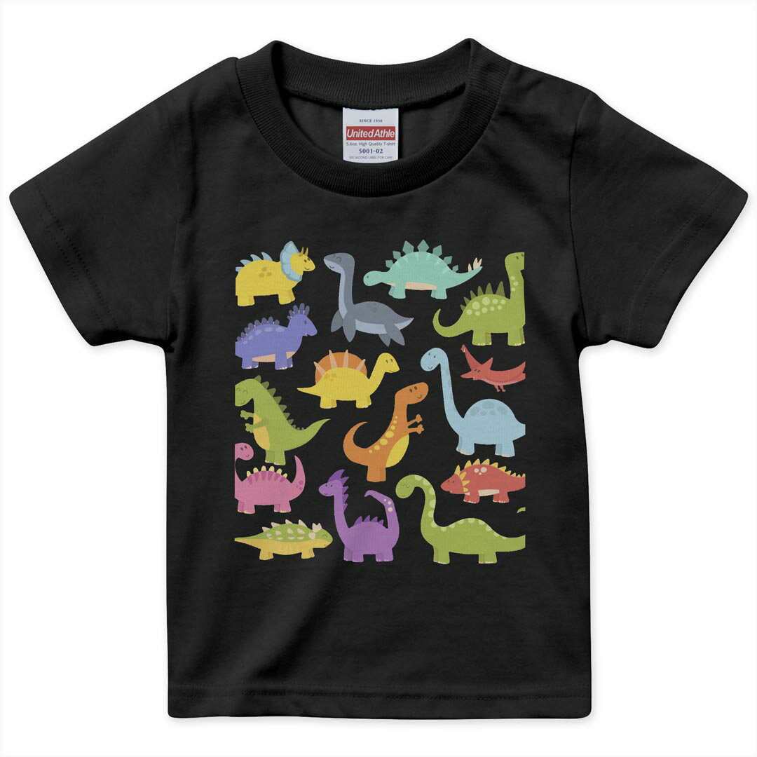 tシャツ キッズ 半袖 黒地 ブラック デザイン 90 100 110 120 130 140 150 Tシャツ ティーシャツ T shirt 上記で使用したデザインTシャツはこちら▼キッズ用Tシャツ　ブラック全デザインはこちらから▼ ▼キ...