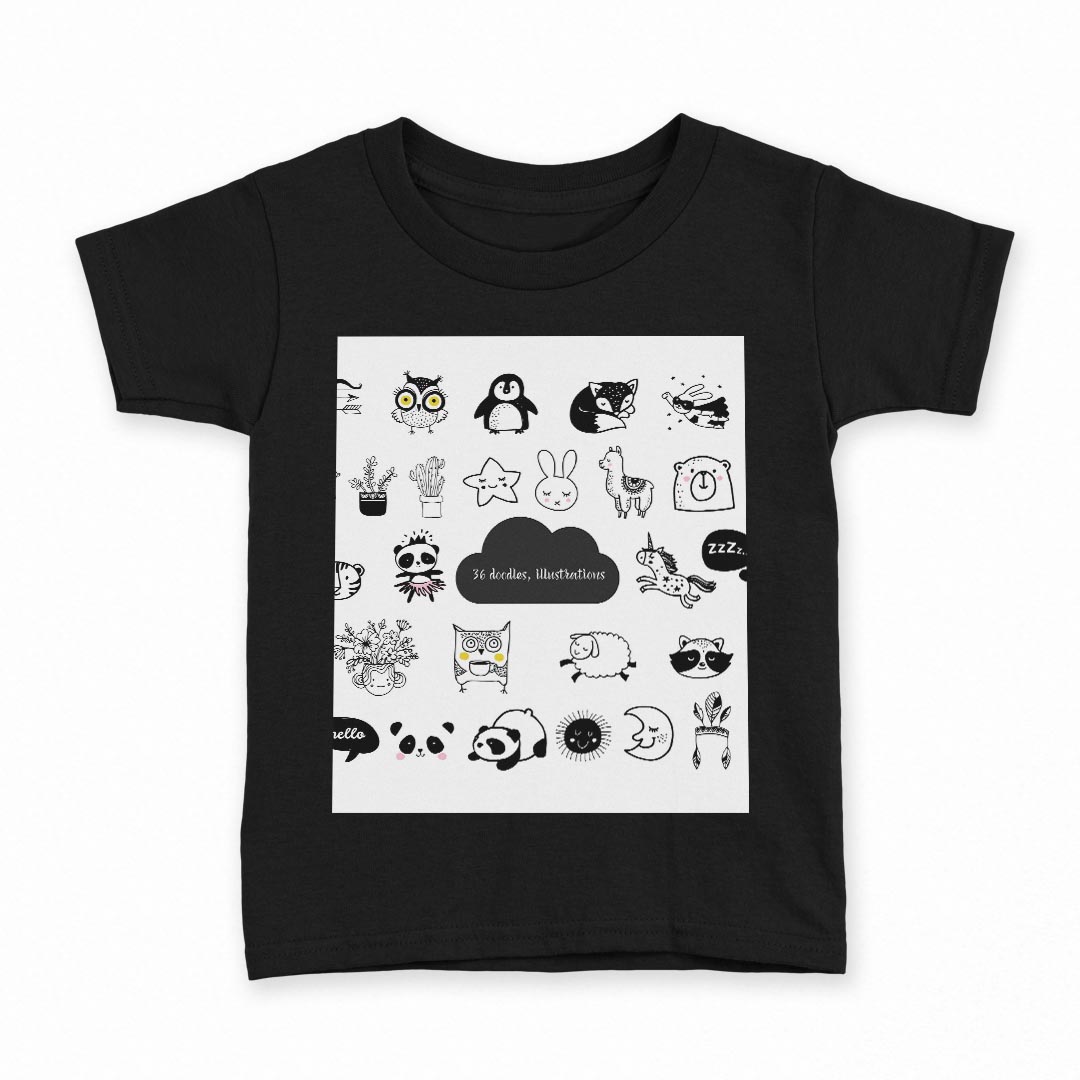 tシャツ キッズ 半袖 黒地 ブラック デザイン 90 100 110 120 130 140 150 Tシャツ ティーシャツ T shirt 上記で使用したデザインTシャツはこちら▼キッズ用Tシャツ　ブラック全デザインはこちらから▼ ▼キ...