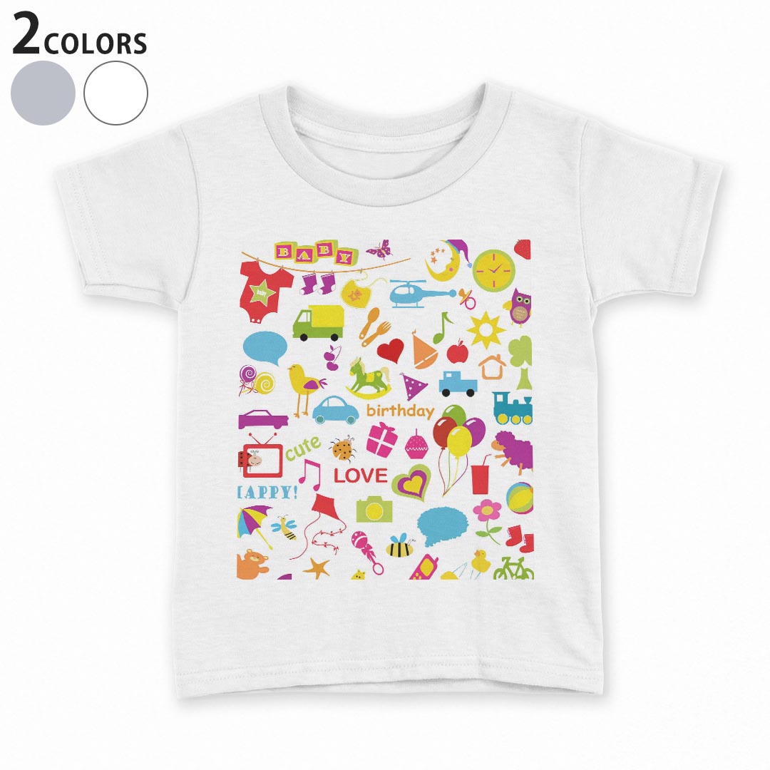 tシャツ キッズ 半袖 白地 灰色 ホワイト グレー デザイン 90 100 110 120 130 140 150 Tシャツ ティーシャツ T shirt上記で使用したデザインTシャツはこちら▼キッズ用Tシャツ　グレー・ホワイト全デザイン...