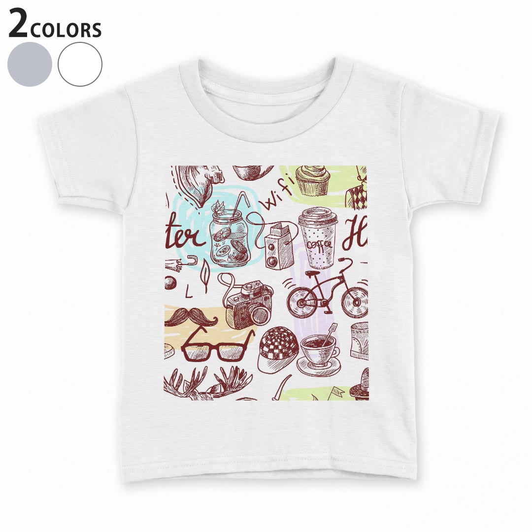 tシャツ キッズ 半袖 白地 灰色 ホワイト グレー デザイン 90 100 110 120 130 140 150 Tシャツ ティーシャツ T shirt上記で使用したデザインTシャツはこちら▼キッズ用Tシャツ　グレー・ホワイト全デザイン...