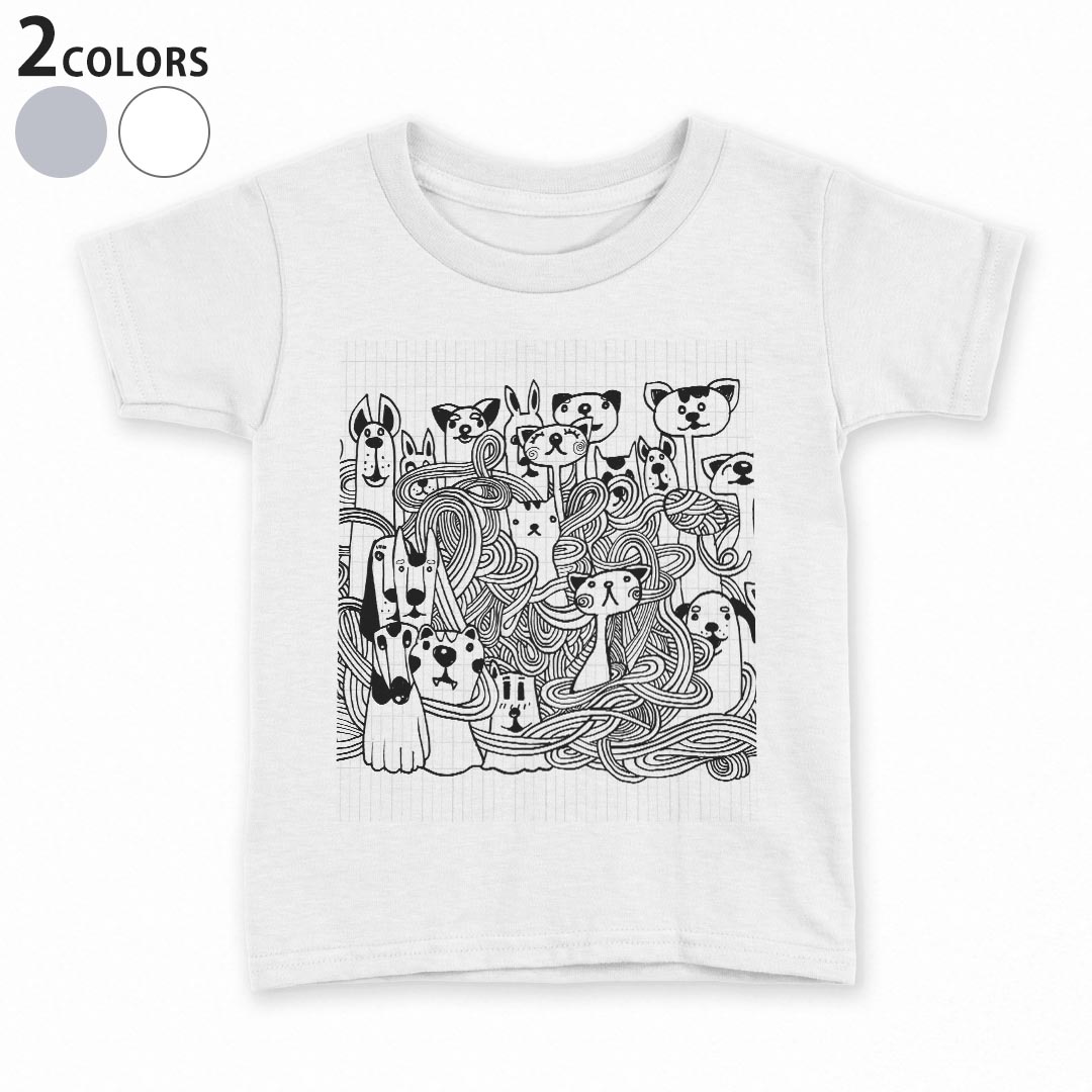 tシャツ キッズ 半袖 白地 灰色 ホワイト グレー デザイン 90 100 110 120 130 140 150 Tシャツ ティーシャツ T shirt上記で使用したデザインTシャツはこちら▼キッズ用Tシャツ　グレー・ホワイト全デザイン...