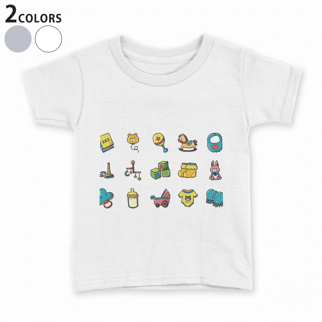 tシャツ キッズ 半袖 白地 灰色 ホワイト グレー デザイン 90 100 110 120 130 140 150 Tシャツ ティーシャツ T shirt上記で使用したデザインTシャツはこちら▼キッズ用Tシャツ　グレー・ホワイト全デザイン...