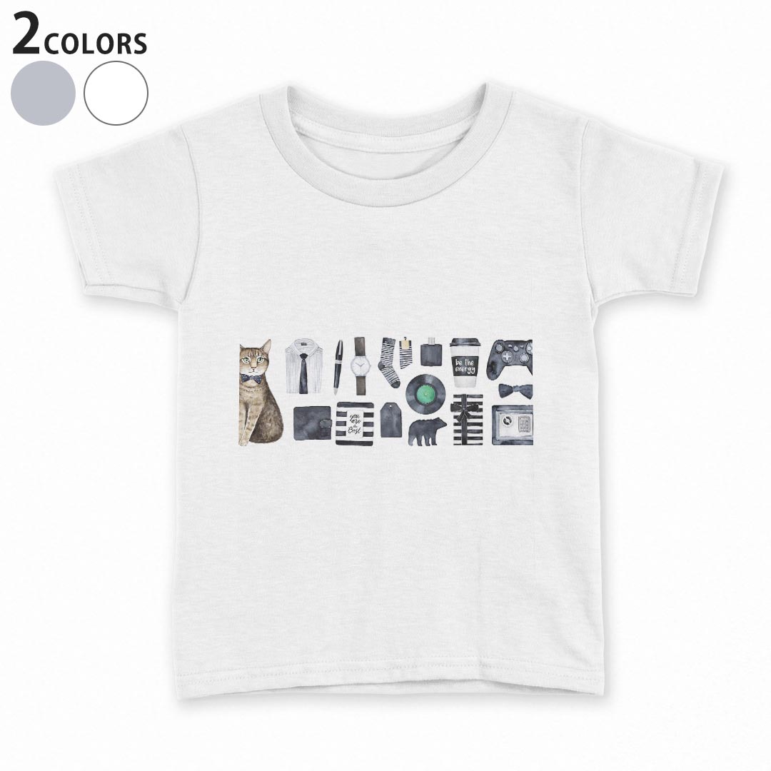 tシャツ キッズ 半袖 白地 灰色 ホワイト グレー デザイン 90 100 110 120 130 140 150 Tシャツ ティーシャツ T shirt上記で使用したデザインTシャツはこちら▼キッズ用Tシャツ　グレー・ホワイト全デザイン...