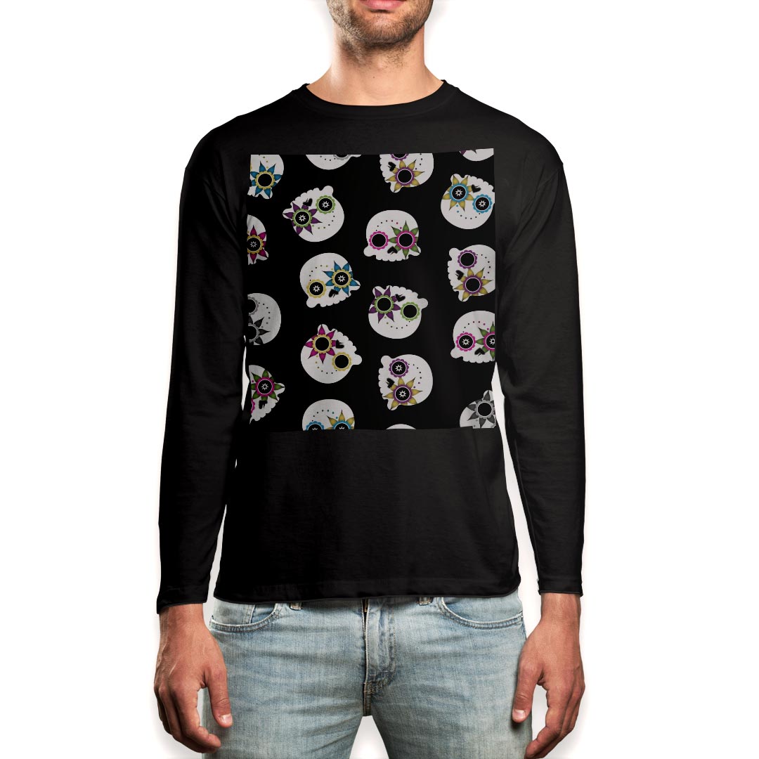ロング tシャツ メンズ 長袖 ブラック デザイン XS S M L XL 2XL ロンT ティーシャツ 黒 black T shirt long sleeve▼男性用ロングTシャツ ブラック全デザインはこちらから▼▼男性用ロングTシャツ ...