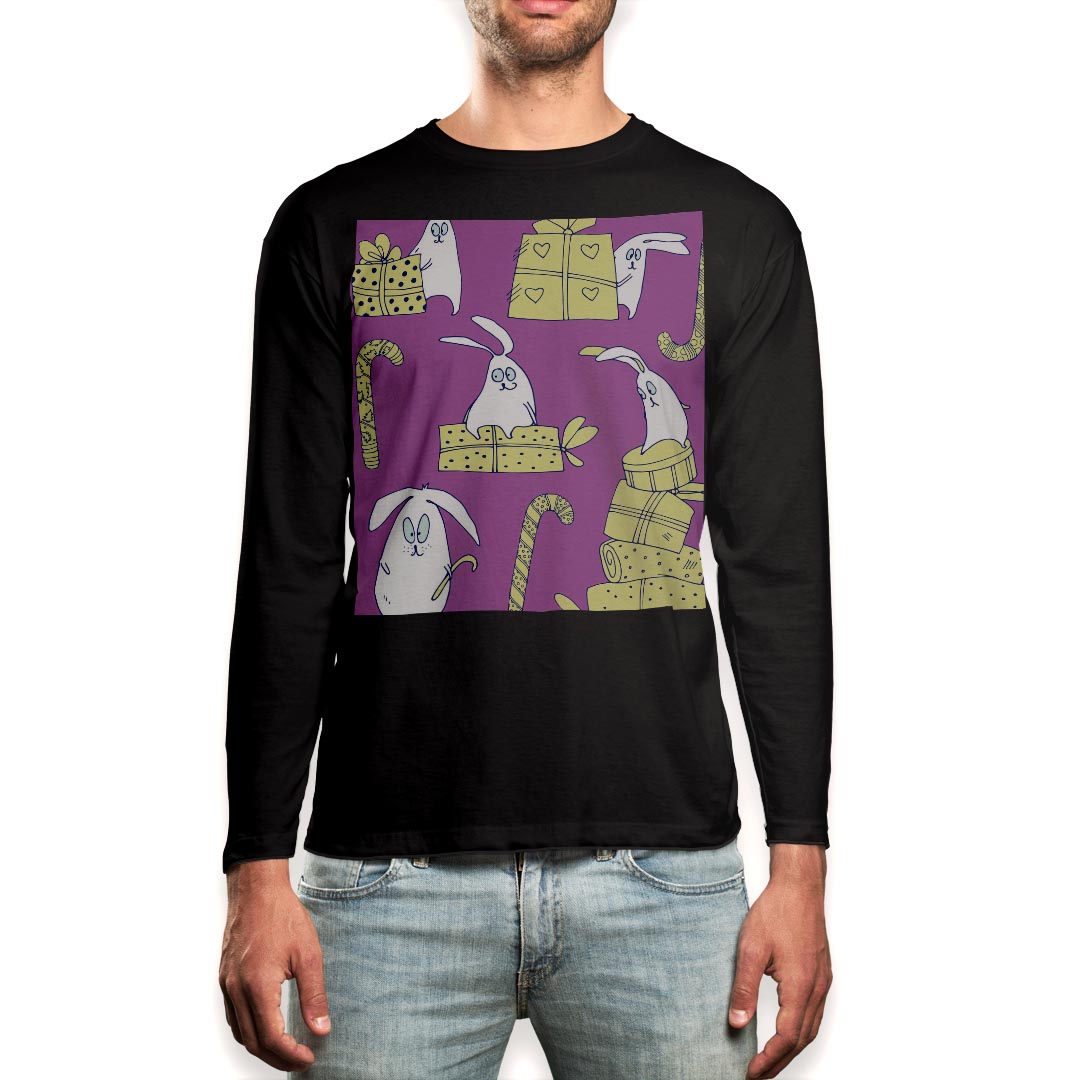 ロング tシャツ メンズ 長袖 ブラック デザイン XS S M L XL 2XL ロンT ティーシャツ 黒 black T shirt long sleeve▼男性用ロングTシャツ ブラック全デザインはこちらから▼▼男性用ロングTシャツ ...