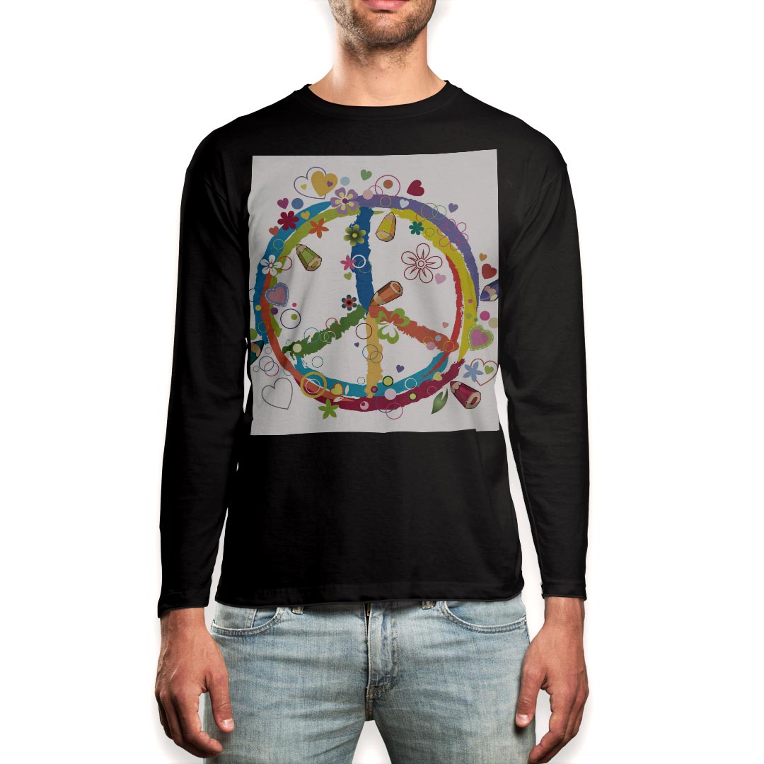 ロング tシャツ メンズ 長袖 ブラック デザイン XS S M L XL 2XL ロンT ティーシャツ 黒 black T shirt long sleeve▼男性用ロングTシャツ ブラック全デザインはこちらから▼▼男性用ロングTシャツ ...