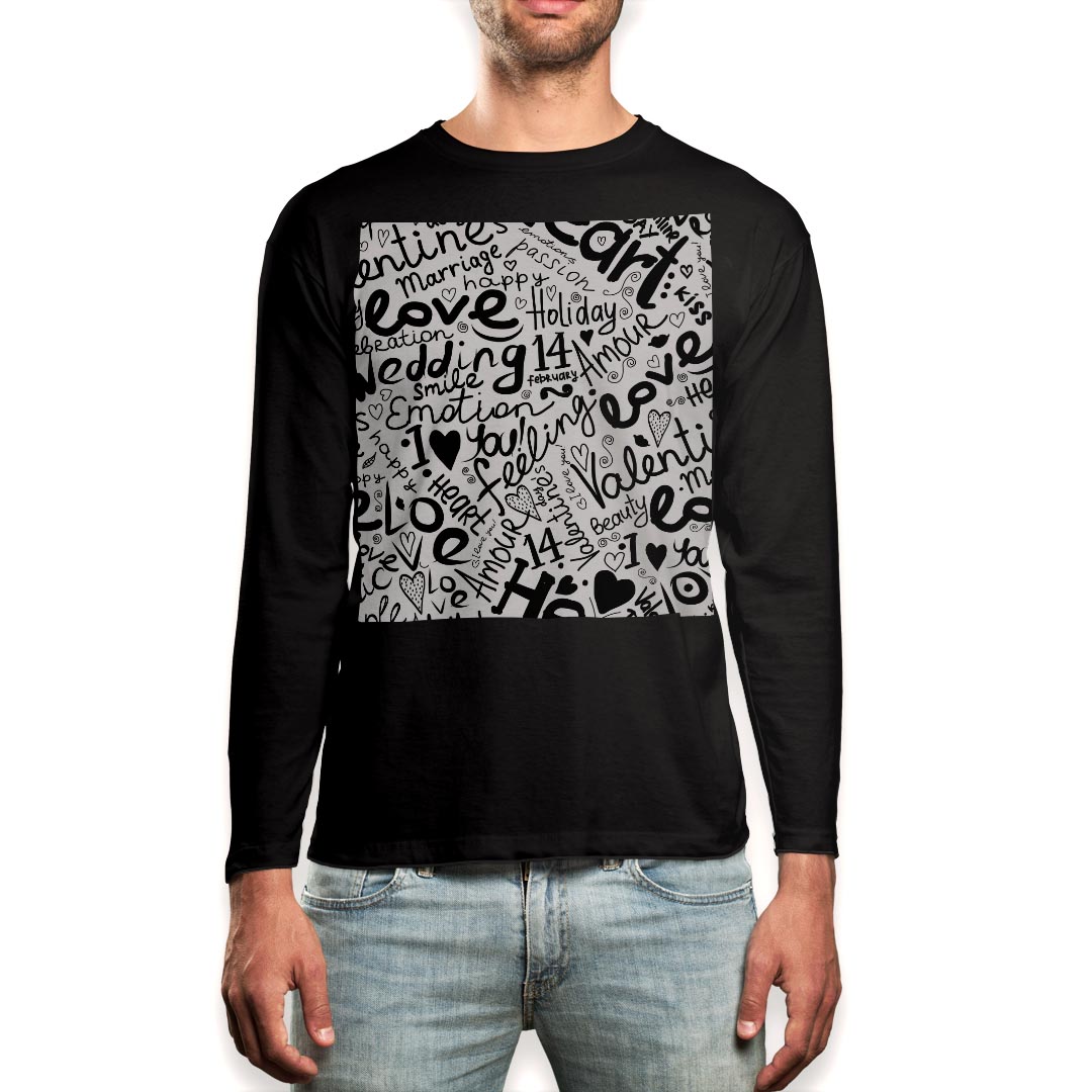 ロング tシャツ メンズ 長袖 ブラック デザイン XS S M L XL 2XL ロンT ティーシャツ 黒 black T shirt long sleeve▼男性用ロングTシャツ ブラック全デザインはこちらから▼▼男性用ロングTシャツ ...