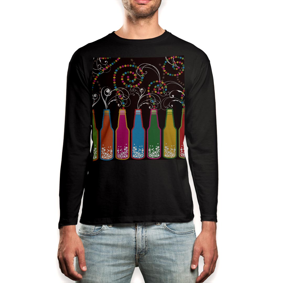 ロング tシャツ メンズ 長袖 ブラック デザイン XS S M L XL 2XL ロンT ティーシャツ 黒 black T shirt long sleeve▼男性用ロングTシャツ ブラック全デザインはこちらから▼▼男性用ロングTシャツ ...