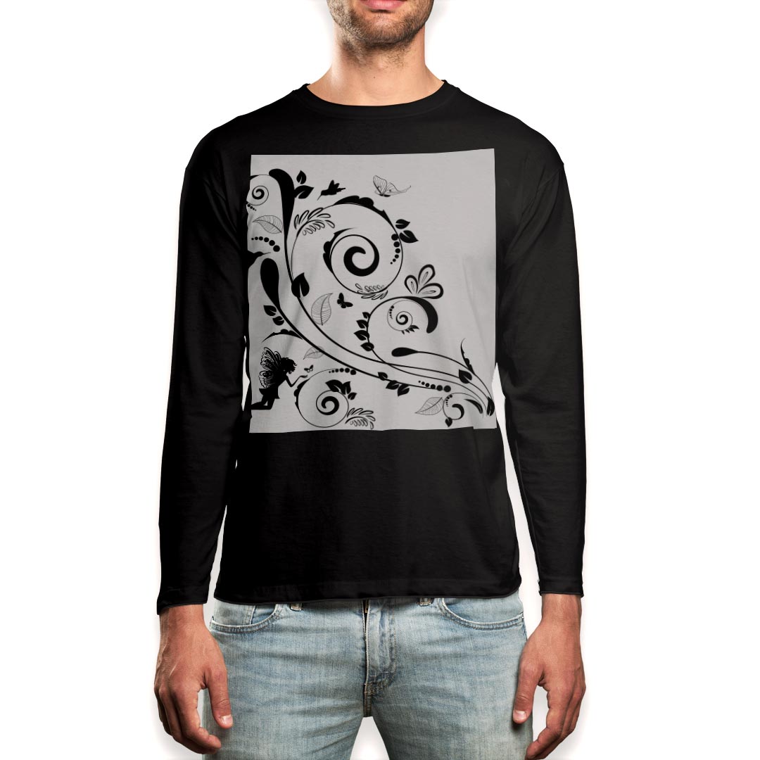 ロング tシャツ メンズ 長袖 ブラック デザイン XS S M L XL 2XL ロンT ティーシャツ 黒 black T shirt long sleeve▼男性用ロングTシャツ ブラック全デザインはこちらから▼▼男性用ロングTシャツ ...