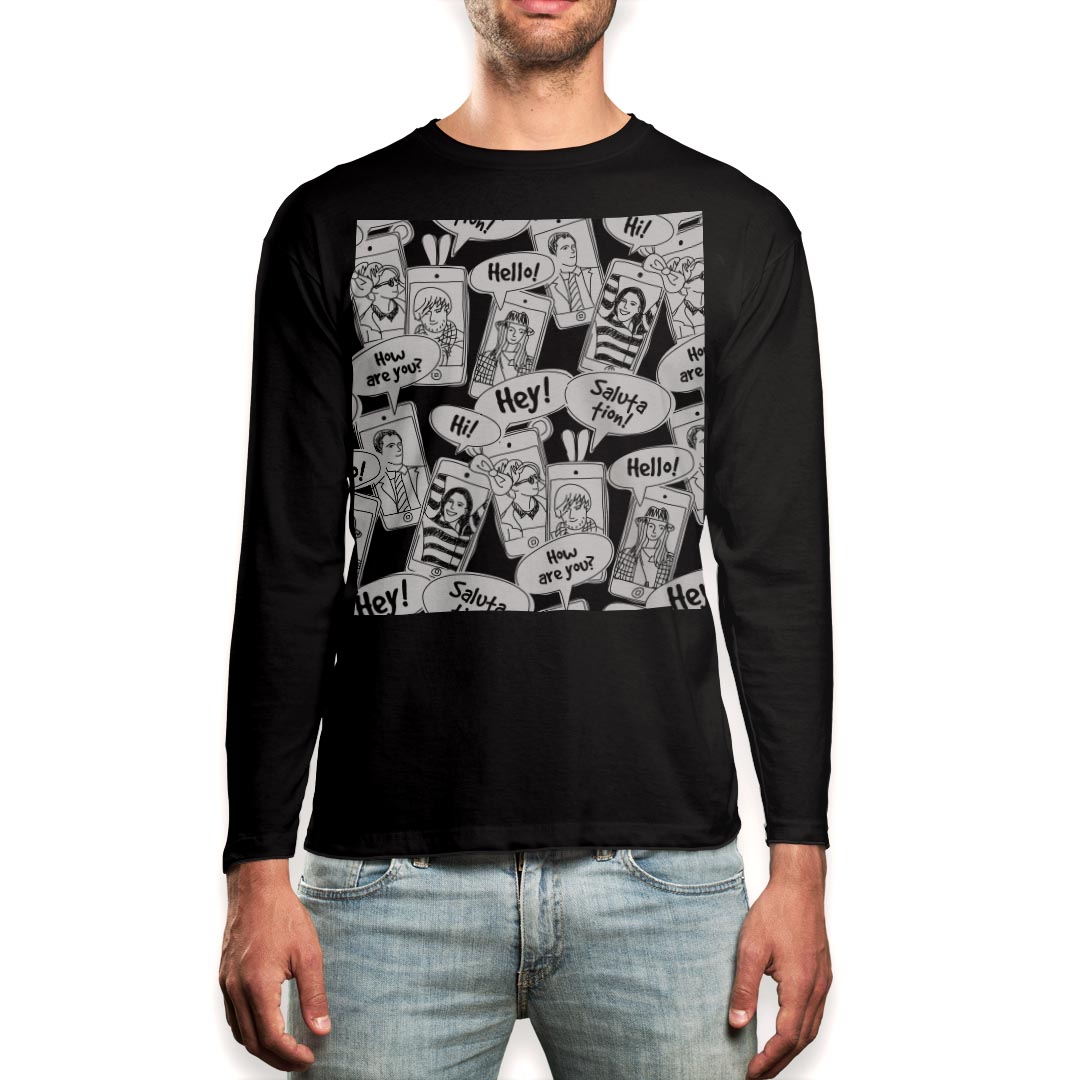ロング tシャツ メンズ 長袖 ブラック デザイン XS S M L XL 2XL ロンT ティーシャツ 黒 black T shirt long sleeve▼男性用ロングTシャツ ブラック全デザインはこちらから▼▼男性用ロングTシャツ ...