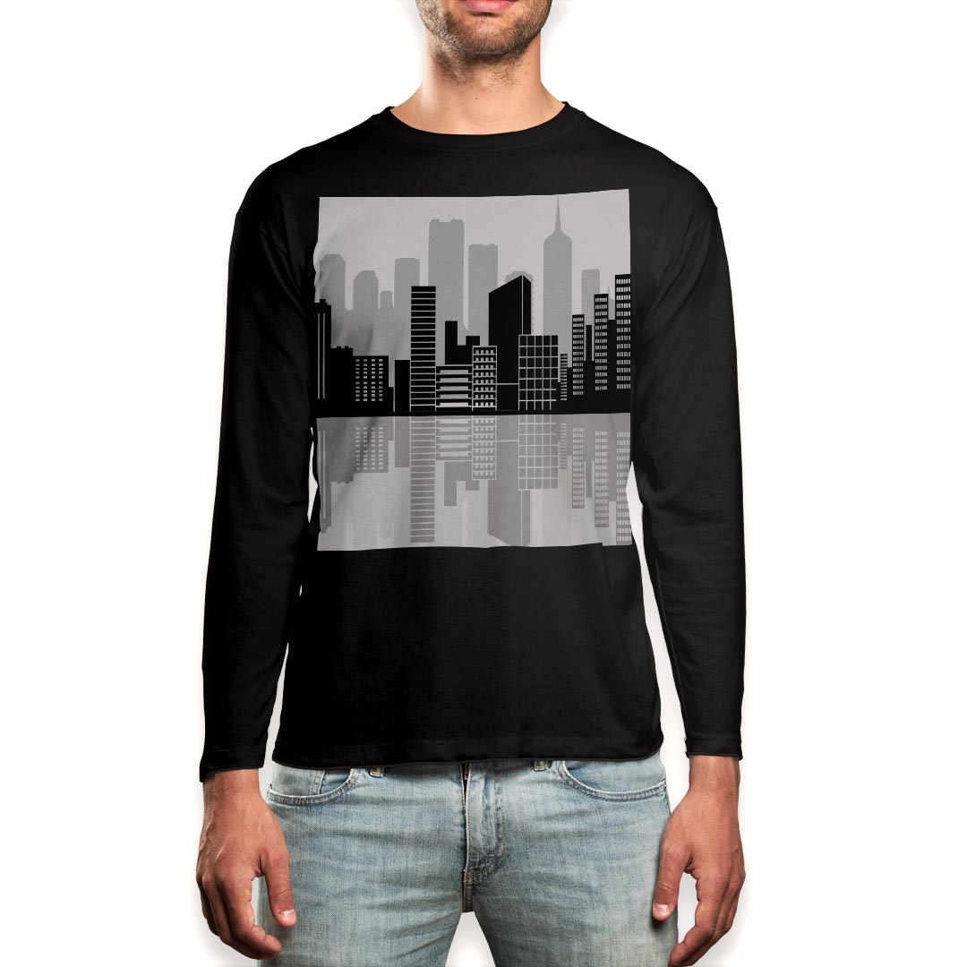 ロング tシャツ メンズ 長袖 ブラック デザイン XS S M L XL 2XL ロンT ティーシャツ 黒 black T shirt long sleeve▼男性用ロングTシャツ ブラック全デザインはこちらから▼▼男性用ロングTシャツ ...