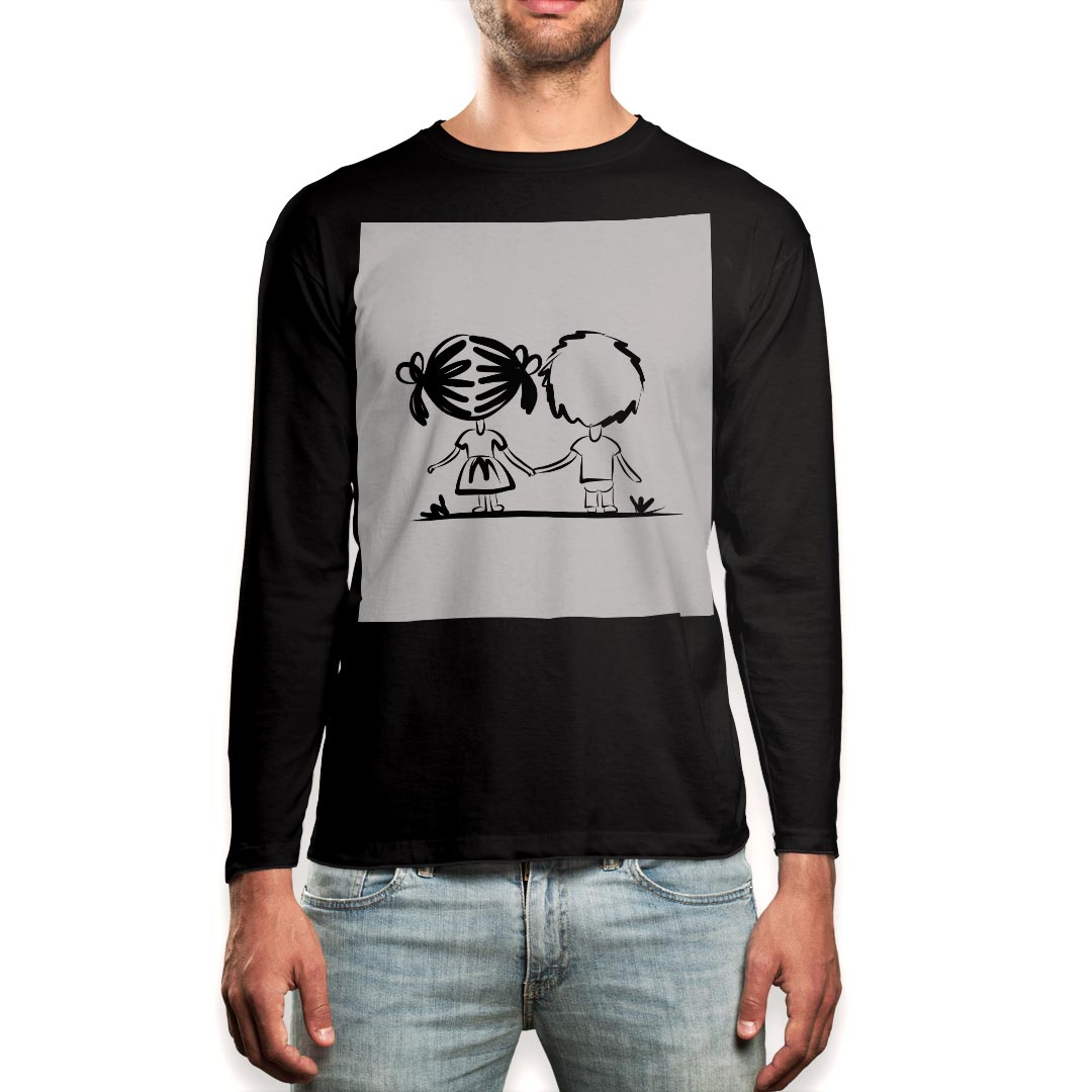 ロング tシャツ メンズ 長袖 ブラック デザイン XS S M L XL 2XL ロンT ティーシャツ 黒 black T shirt long sleeve▼男性用ロングTシャツ ブラック全デザインはこちらから▼▼男性用ロングTシャツ ...