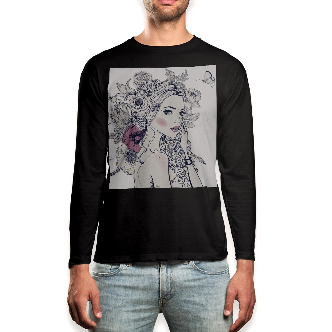 ロング tシャツ メンズ 長袖 ブラック デザイン XS S M L XL 2XL ロンT ティーシャツ 黒 black T shirt long sleeve▼男性用ロングTシャツ ブラック全デザインはこちらから▼▼男性用ロングTシャツ ...